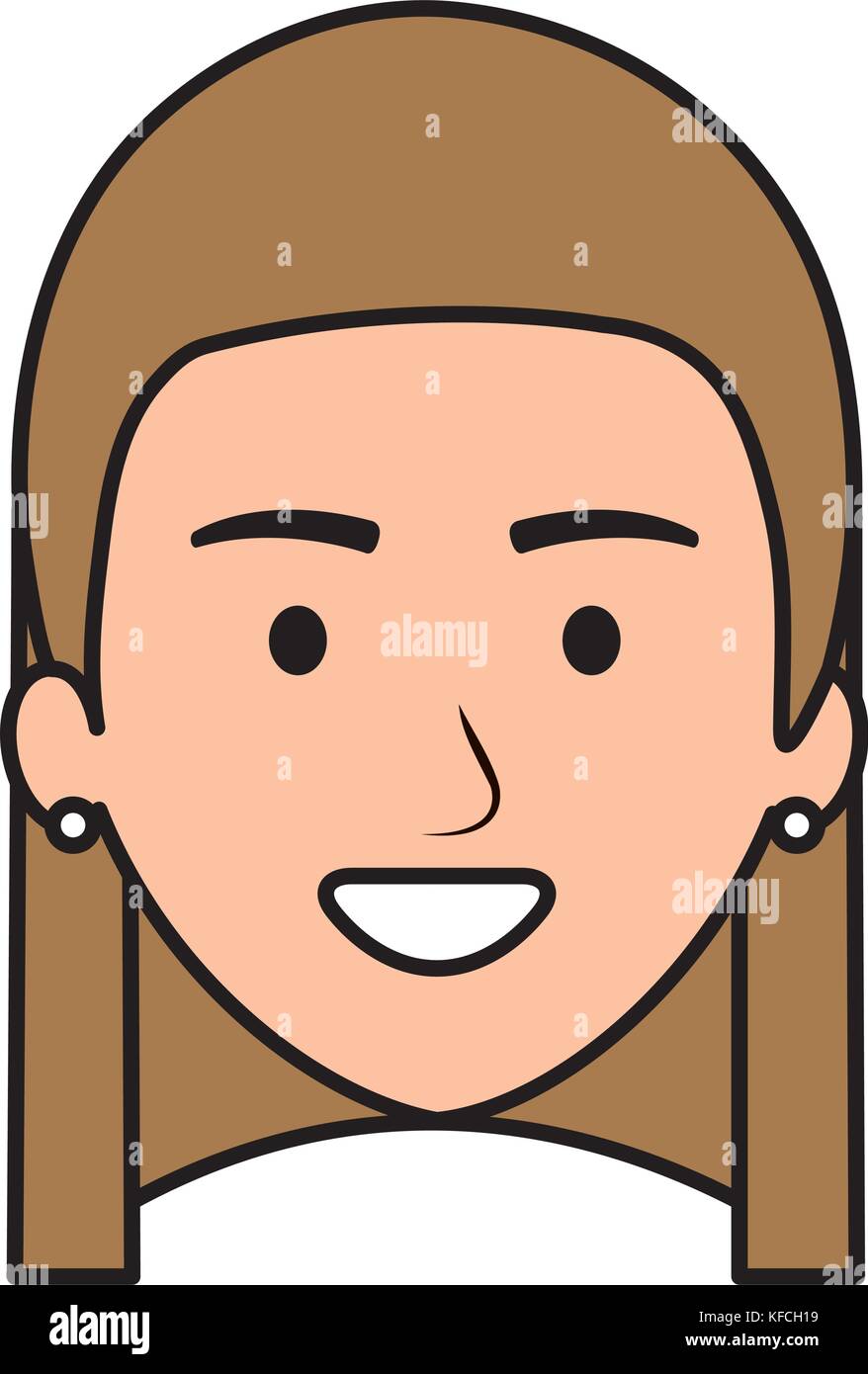beautiful woman head avatar character vector illustration design Stock ...