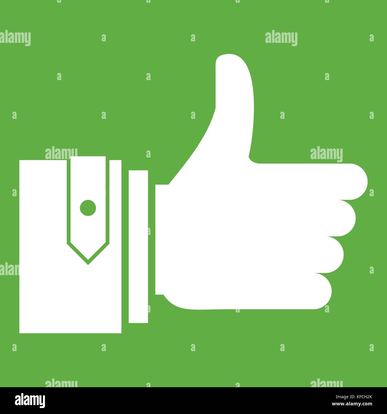 Thumbs up icon green Stock Vector Image & Art - Alamy