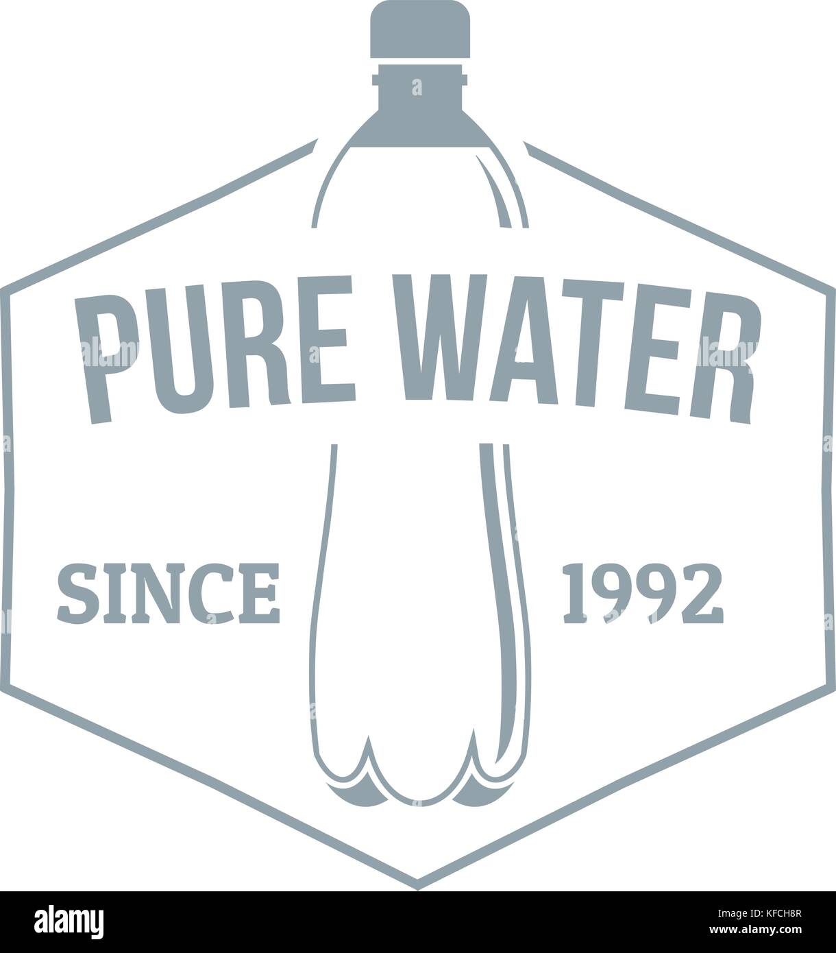 Clean pure water logo, simple gray style Stock Vector Image & Art - Alamy