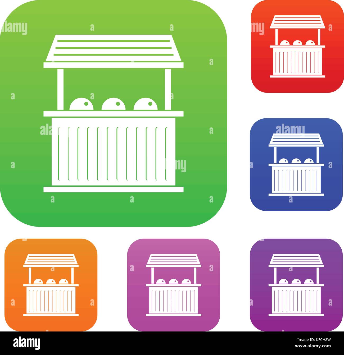 Carnival fair booth set color collection Stock Vector Image & Art - Alamy