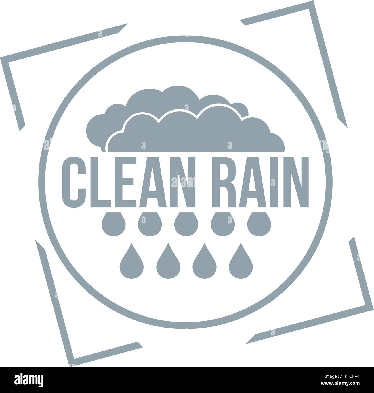 Clean rain logo, simple gray style Stock Vector Image & Art - Alamy