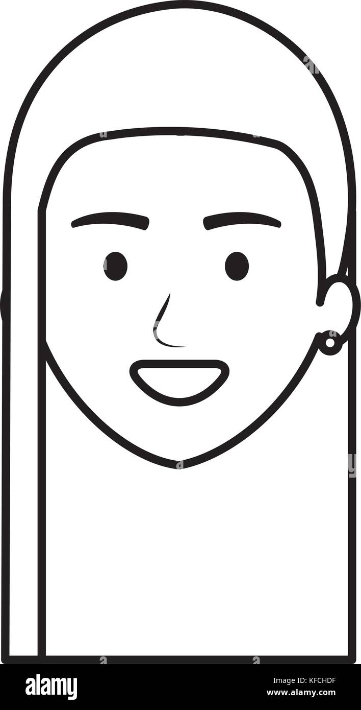 Beautiful Woman Head Avatar Character Vector Illustration Design Stock Vector Image And Art Alamy