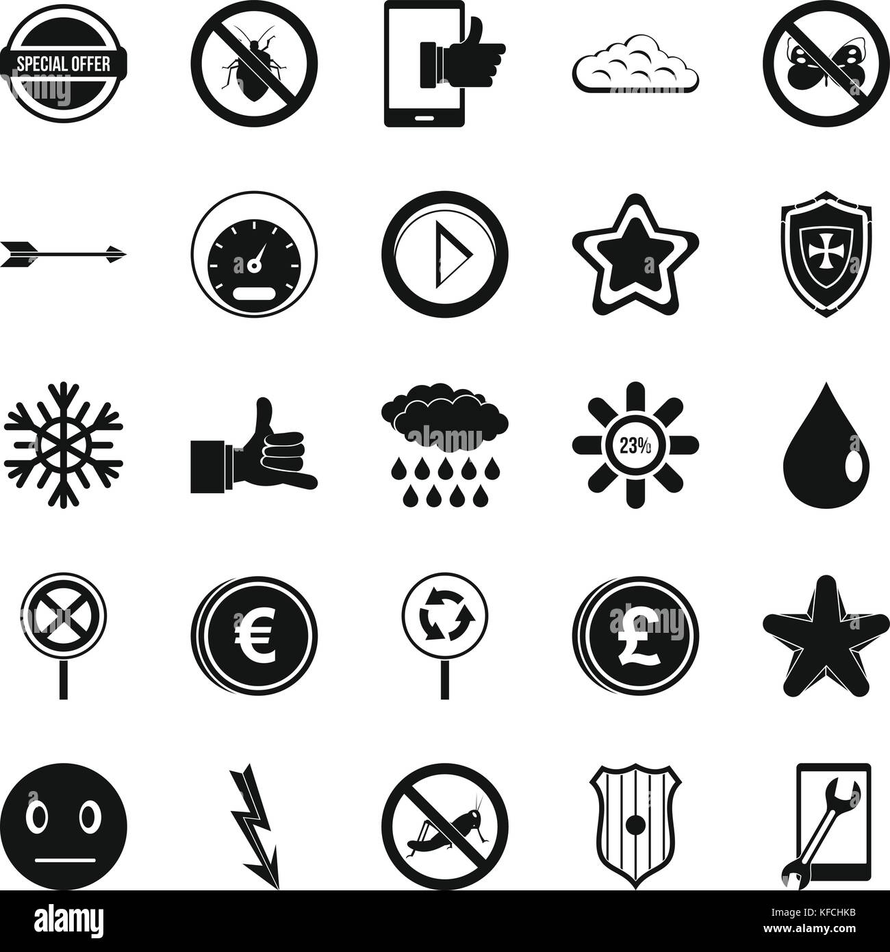 Type icons set, simple style Stock Vector Image & Art - Alamy