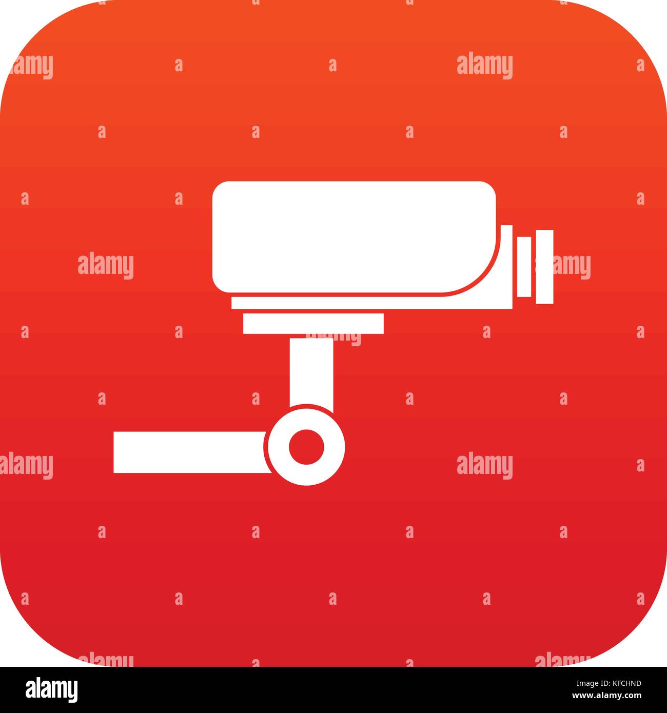 CCTV camera icon digital red Stock Vector Image & Art - Alamy