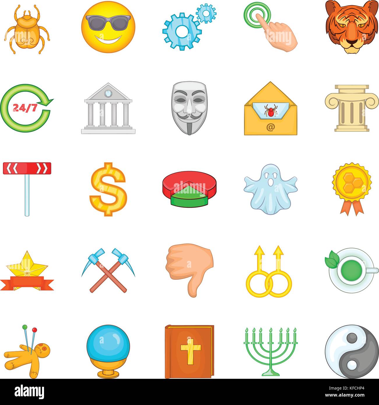 Badge icons set, cartoon style Stock Vector Image & Art - Alamy