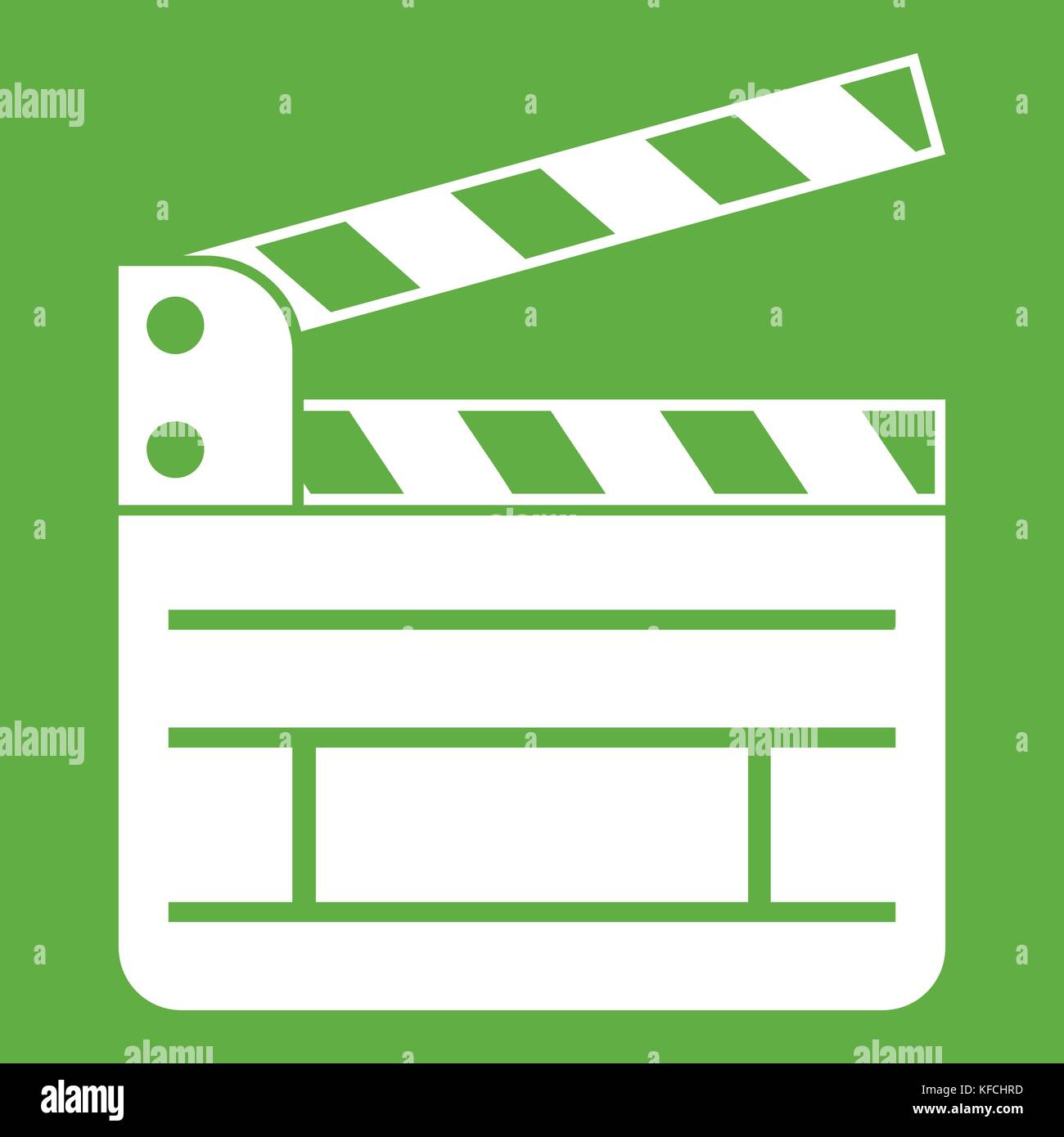 Clapperboard icon green Stock Vector Image & Art - Alamy