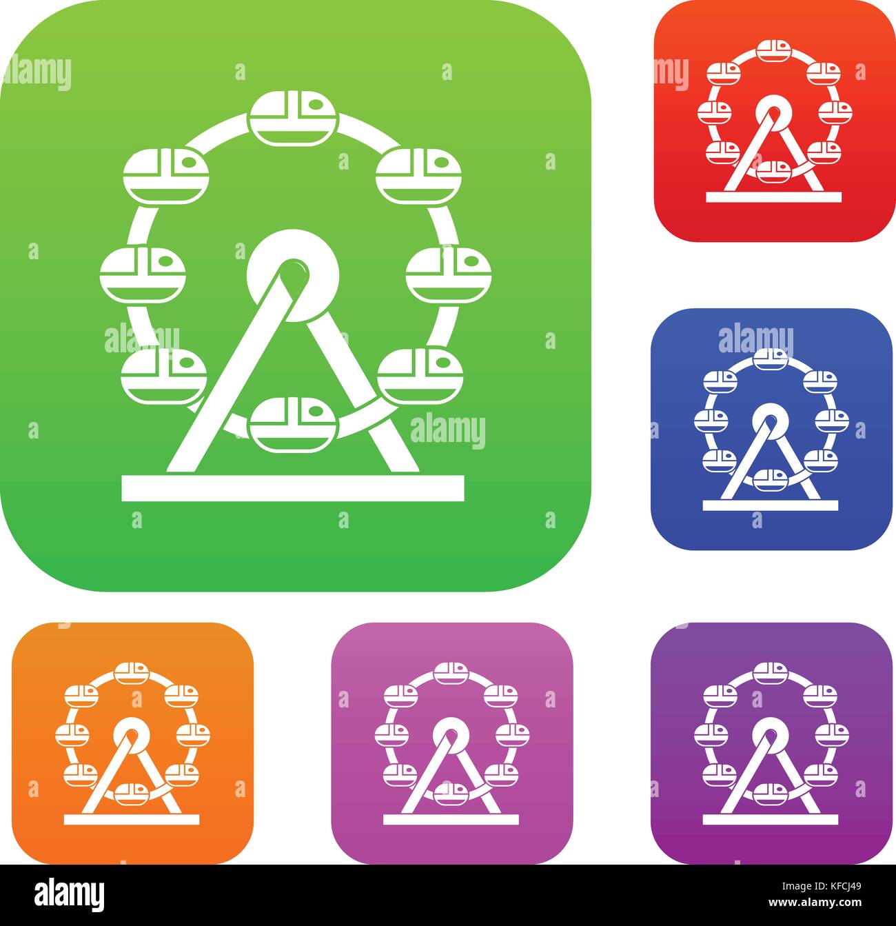 Giant ferris wheel set color collection Stock Vector Image & Art - Alamy