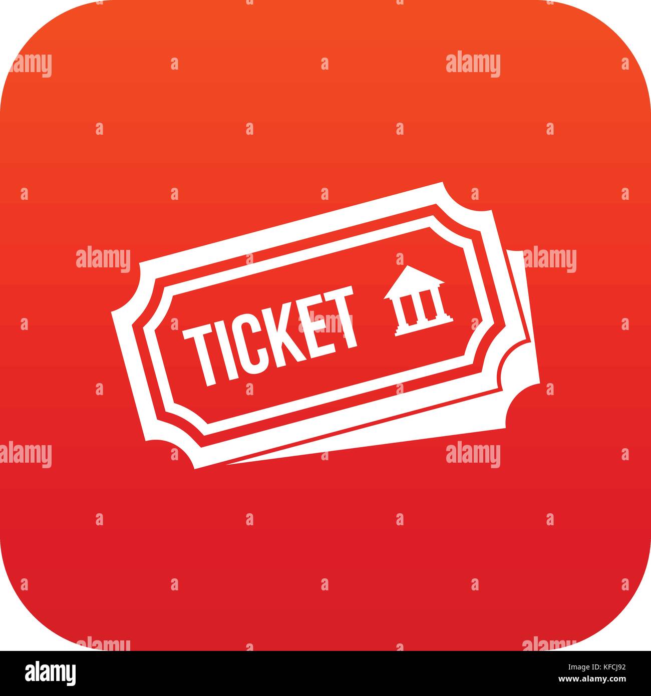 Ticket icon digital red Stock Vector Image & Art - Alamy
