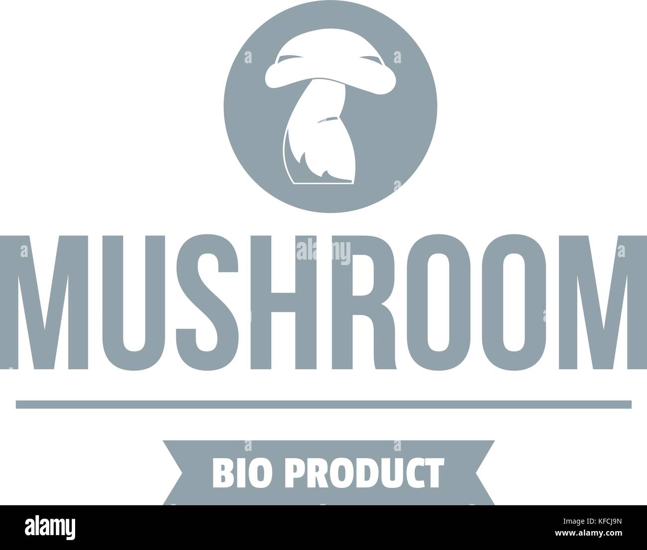 Mushroom bio product logo, simple gray style Stock Vector Image & Art ...