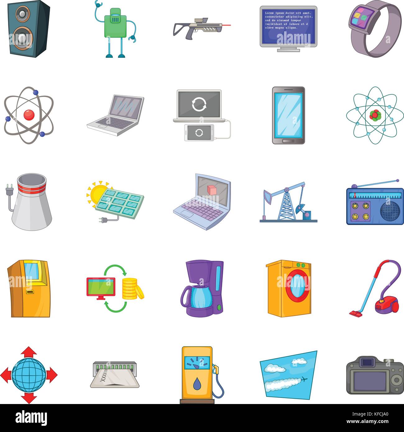 System icons set, cartoon style Stock Vector Image & Art - Alamy