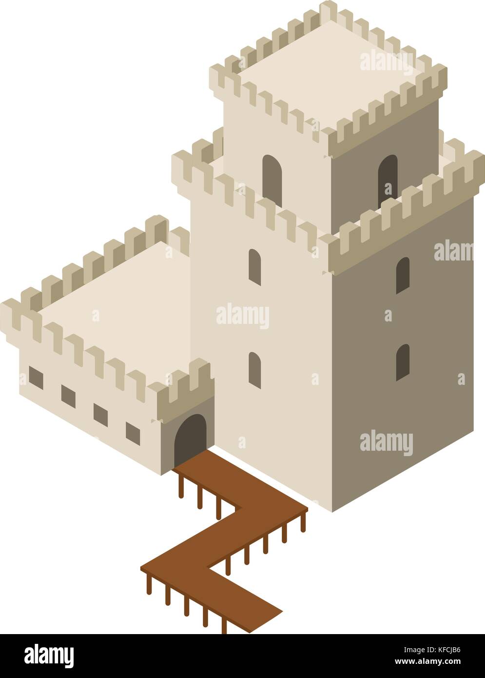 Castle icon, isometric style Stock Vector Image & Art - Alamy