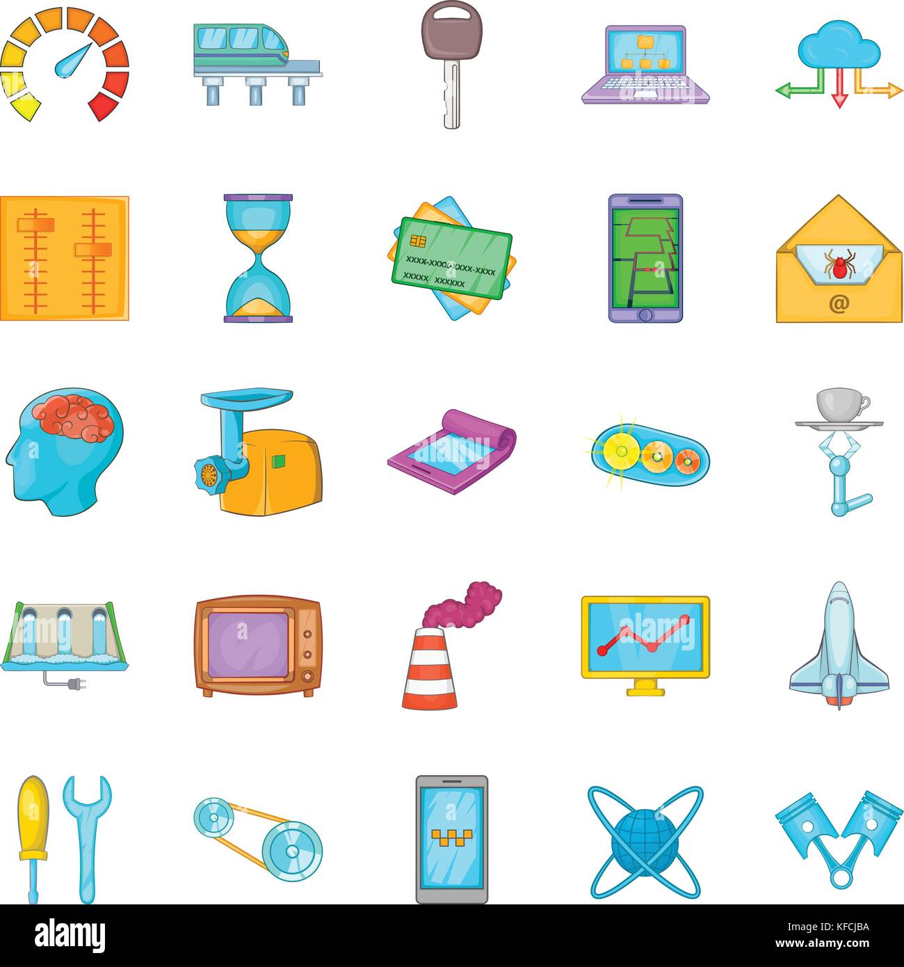 Scheme icons set, cartoon style Stock Vector Image & Art - Alamy