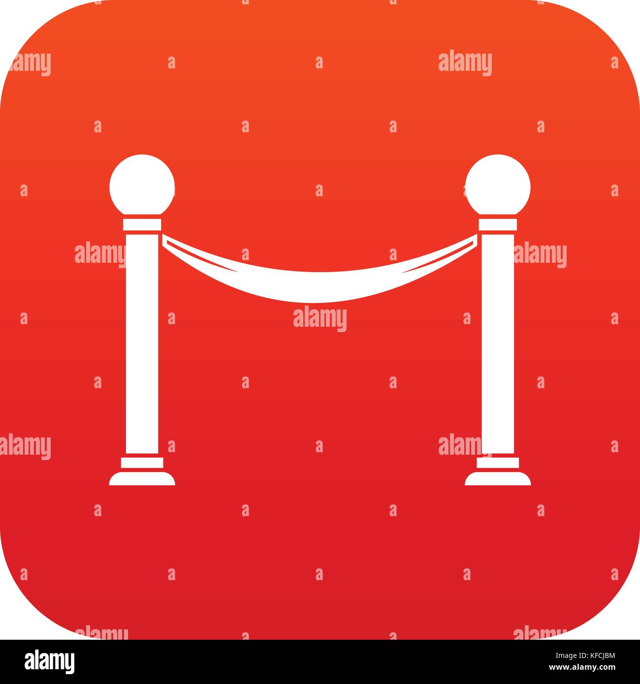 Column with ribbon icon digital red Stock Vector Image & Art - Alamy