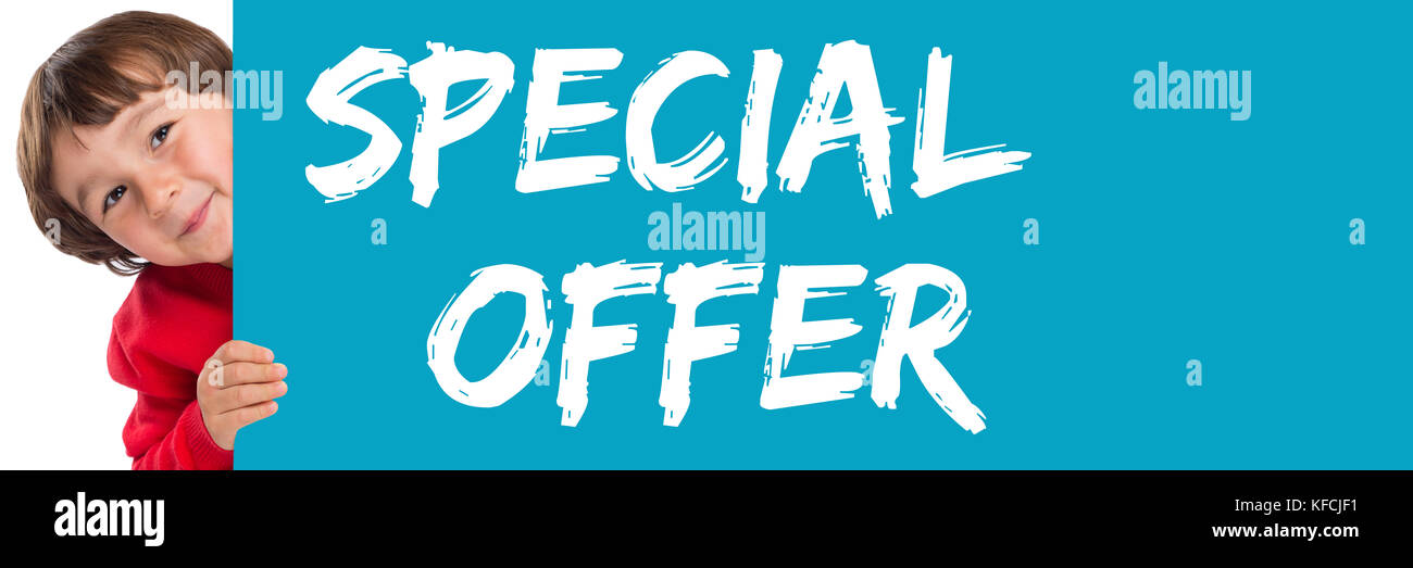 Special offer sale shopping shop retail child kid young little boy ...