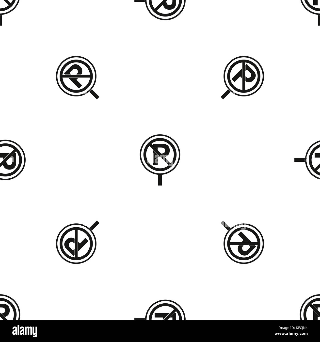 No parking sign pattern seamless black Stock Vector Image & Art - Alamy