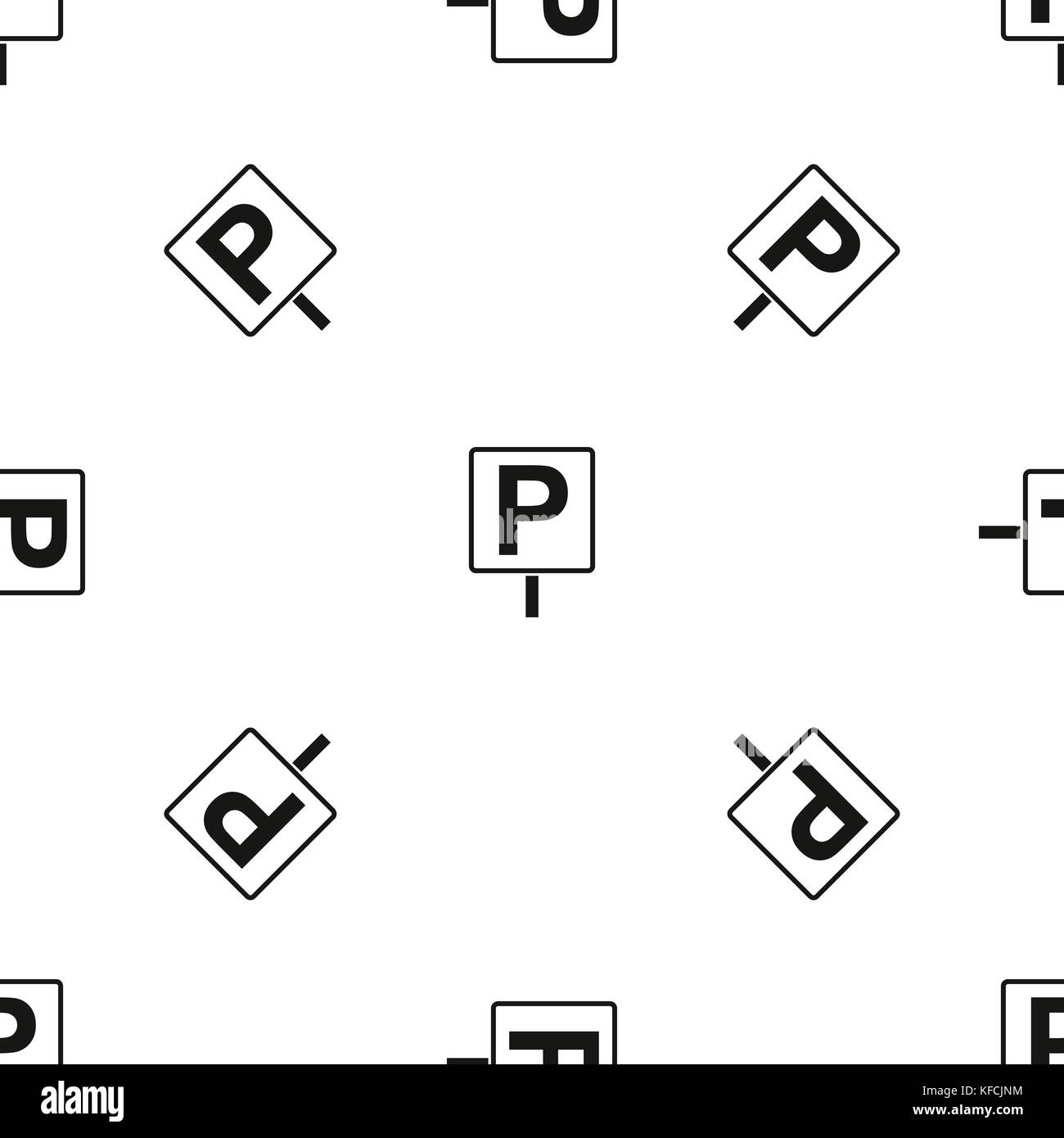 Parking sign pattern seamless black Stock Vector Image & Art - Alamy