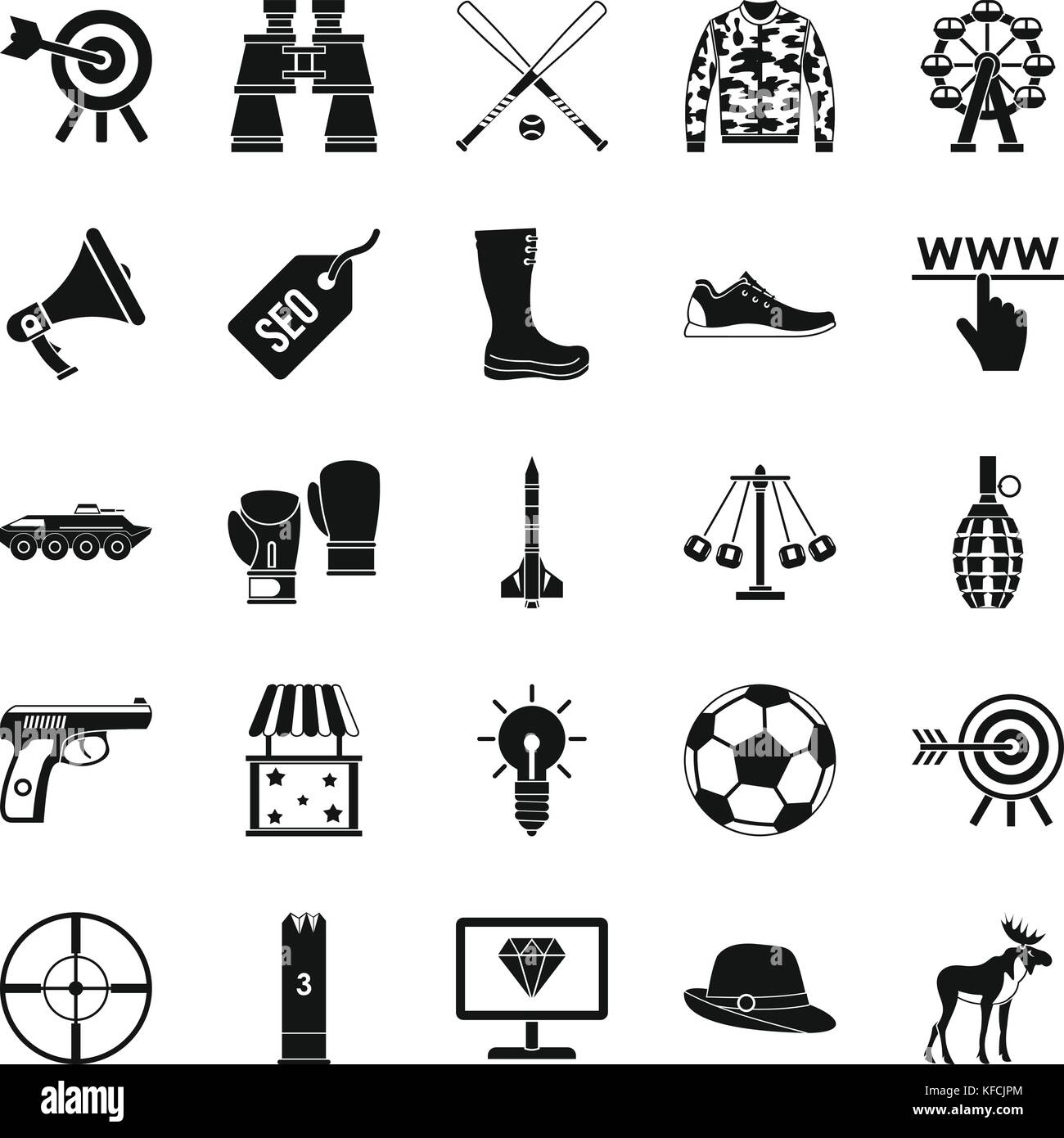 Target icons set, simple style Stock Vector Image & Art - Alamy