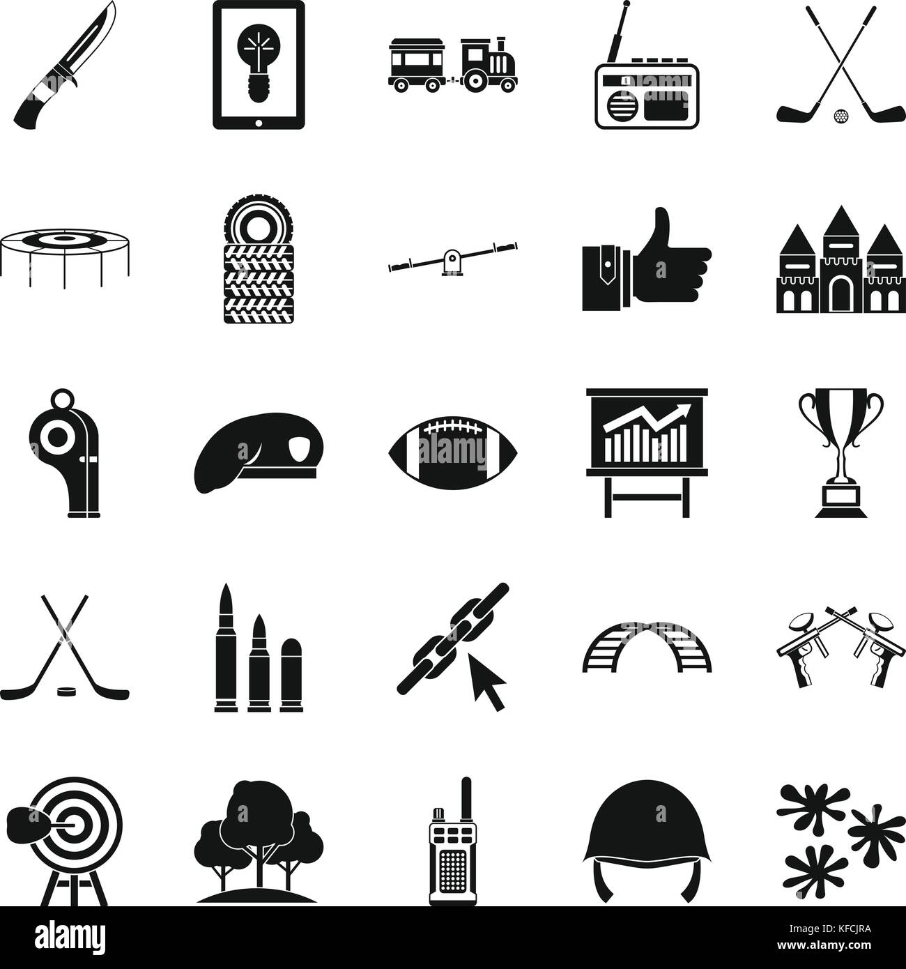 Goal icons set, simple style Stock Vector Image & Art - Alamy