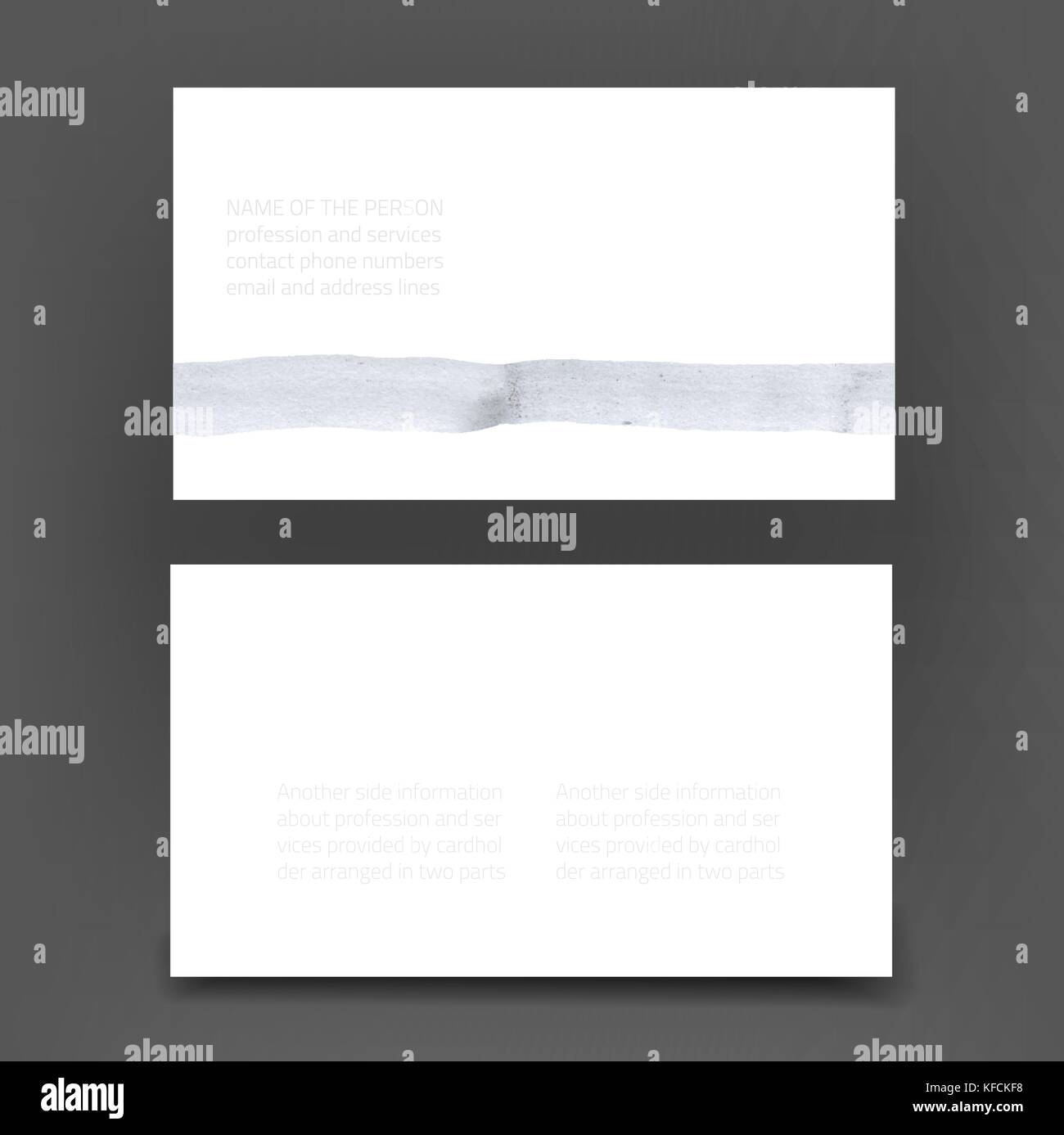 Vector presentation of modern business card - two sides back and front ...