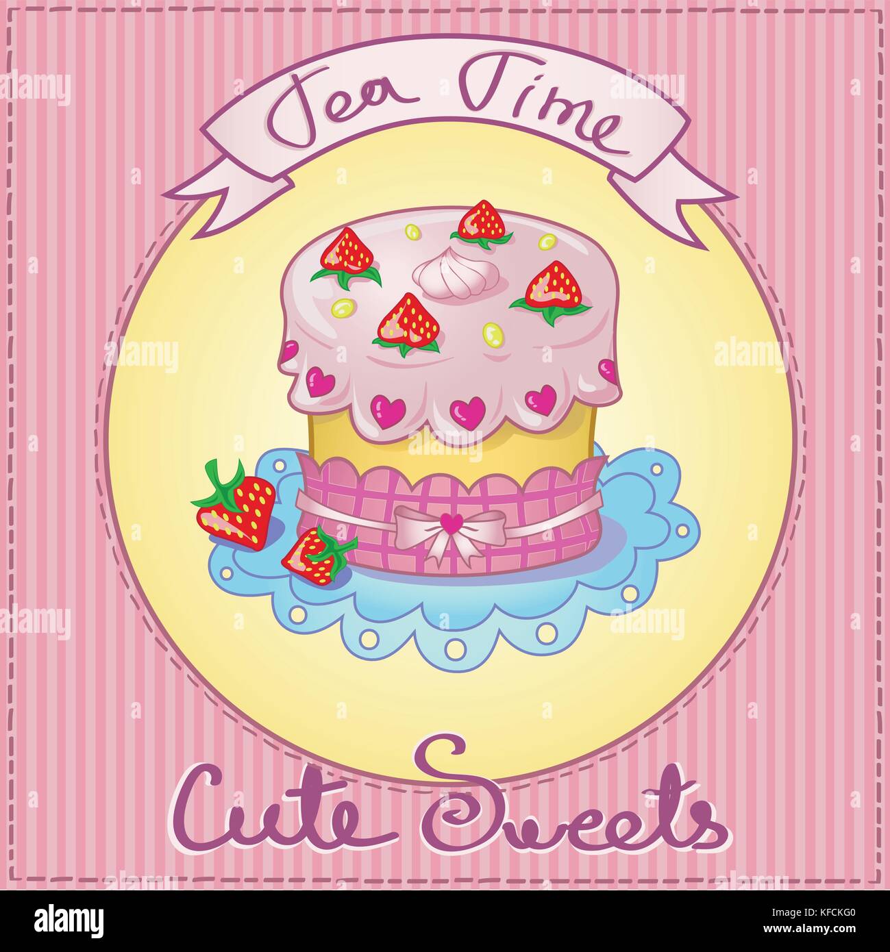 cute cake card Stock Vector Image & Art - Alamy