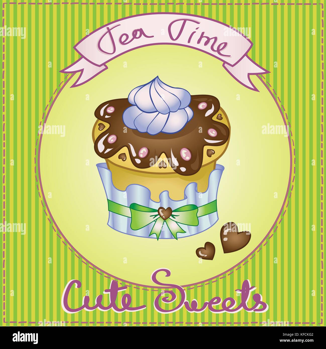 cute cake card Stock Vector Image & Art - Alamy