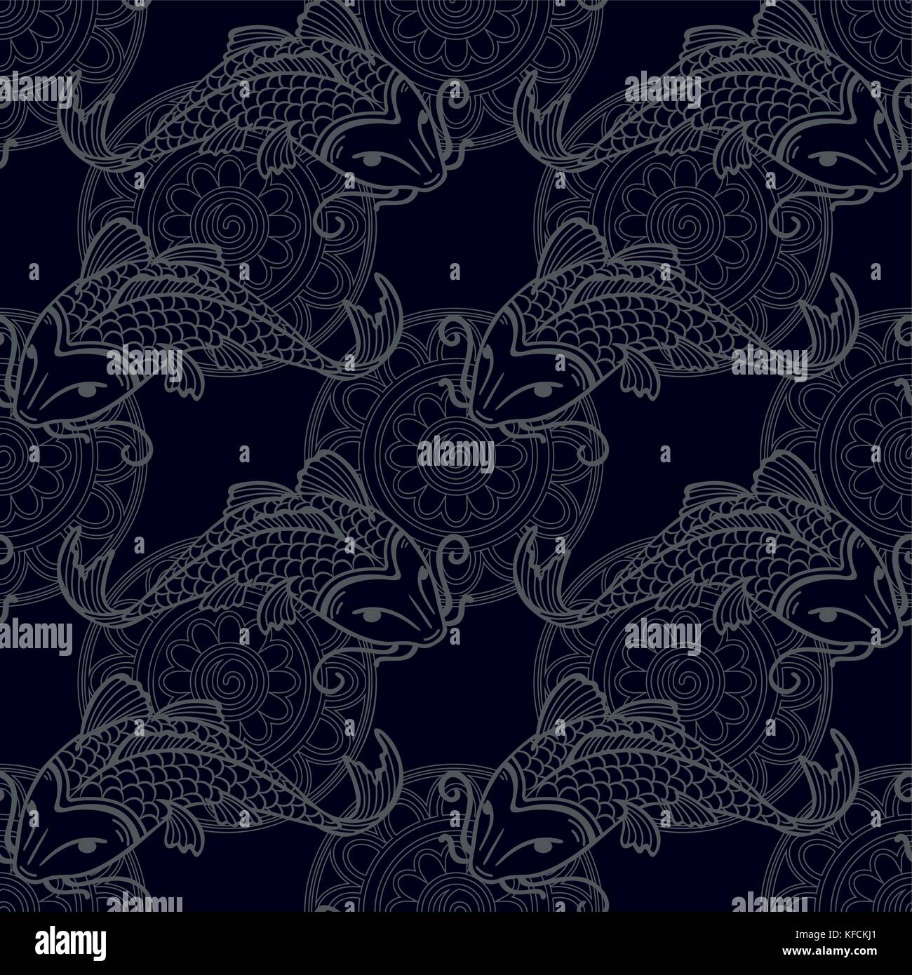 Dark japanese pattern hi-res stock photography and images - Alamy