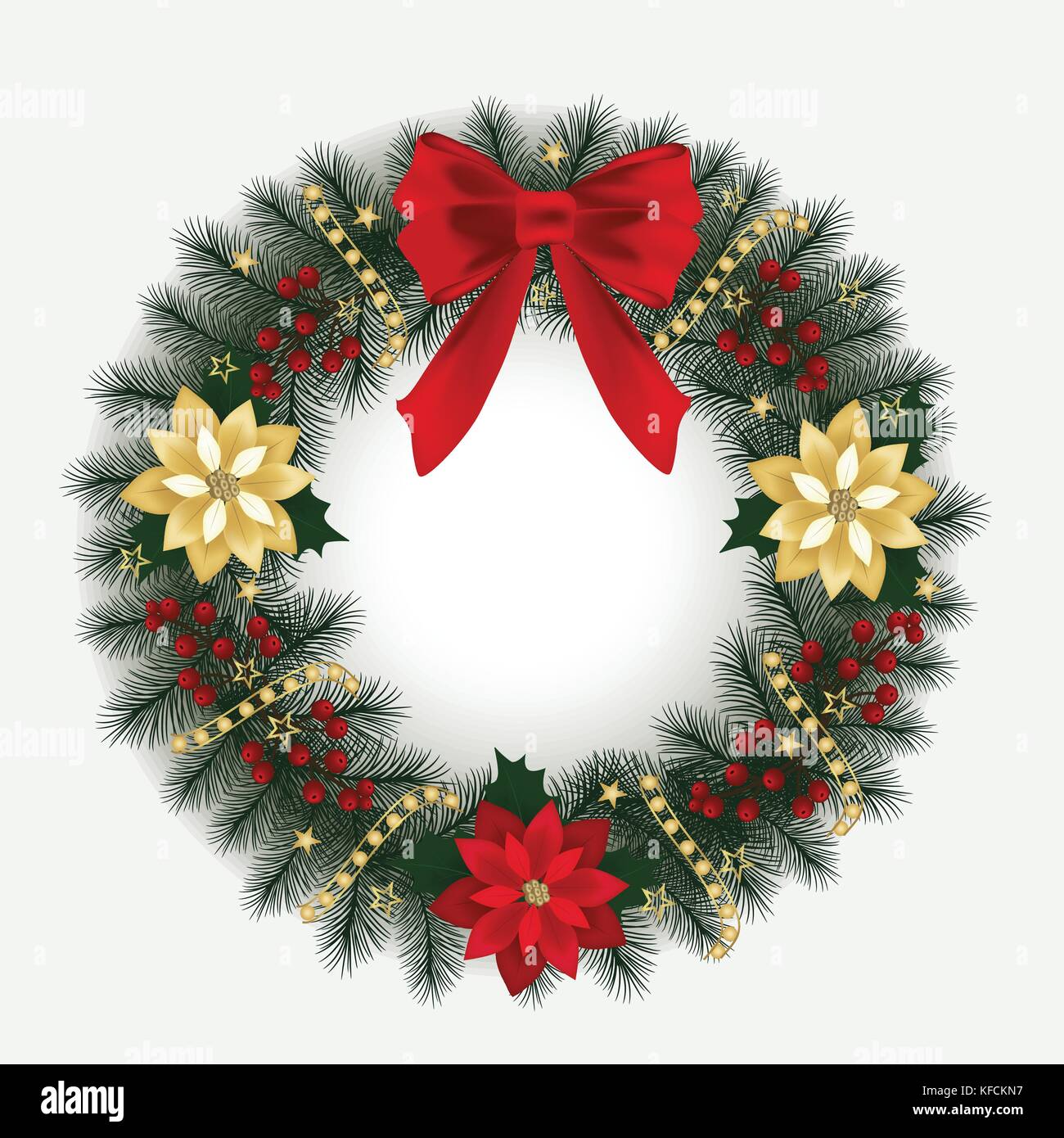 Poinsettia christmas border Stock Vector Images - Alamy