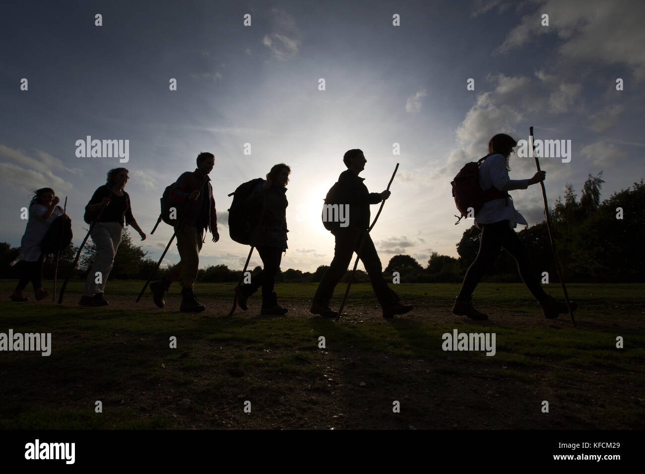 Pilgrimage to Canterbury, part of the Old Walk 220-mile pilgrims' route ...