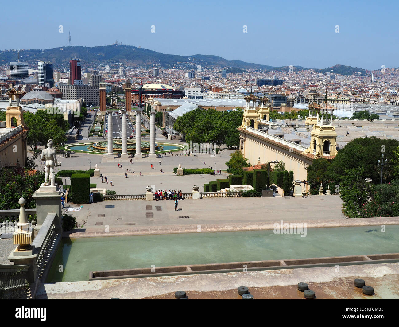 View of Barcelona from Montjuic Stock Photo - Alamy