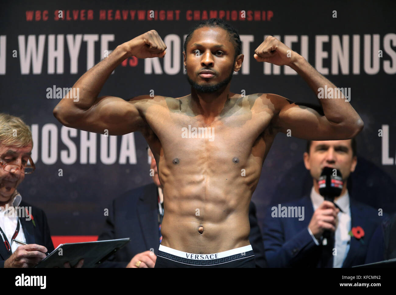 Craig Richards during the weigh-in at Motorpoint Arena Cardiff. PRESS ...