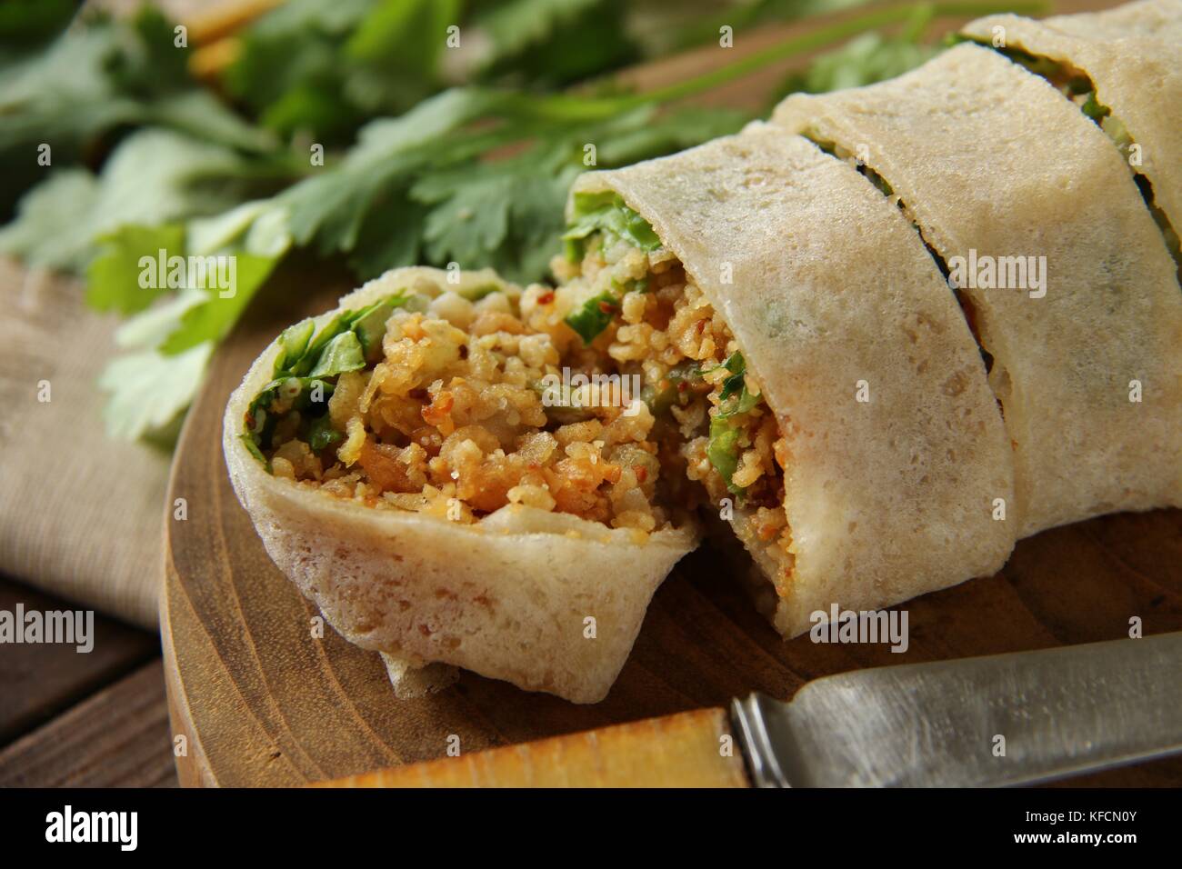 Teochew Popiah, the Fresh Springroll Dish in Teochew Style Stock Photo ...