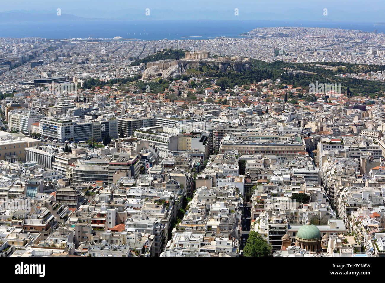 ATHENS, GREECE - MAY 02: Aerial Cityscape of Athens on MAY 02, 2015 ...