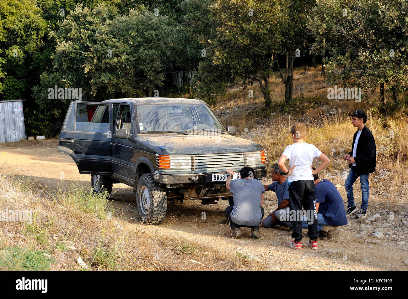 Car run off the road hi-res stock photography and images - Alamy