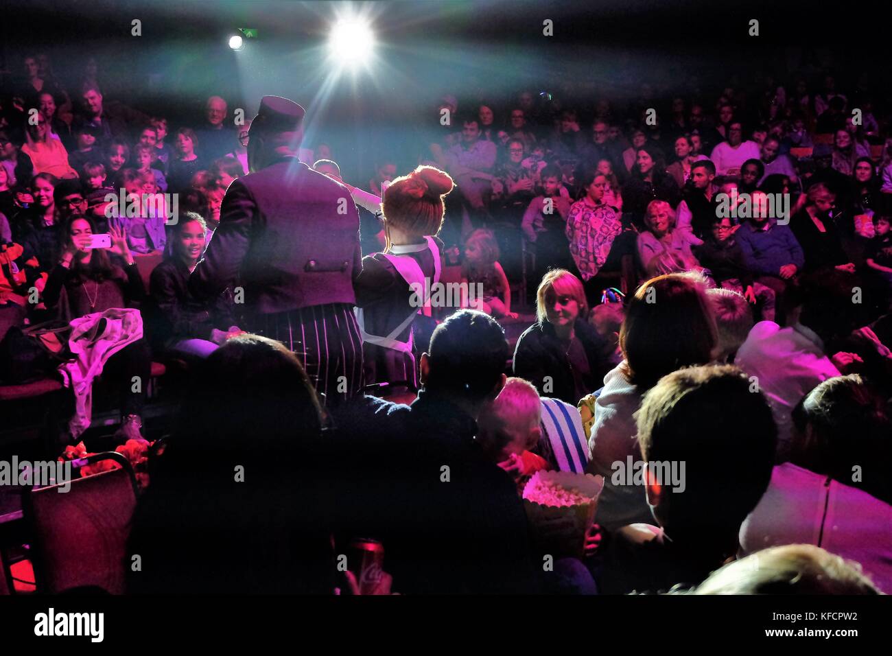 circus performers clowns in the crowd Stock Photo - Alamy