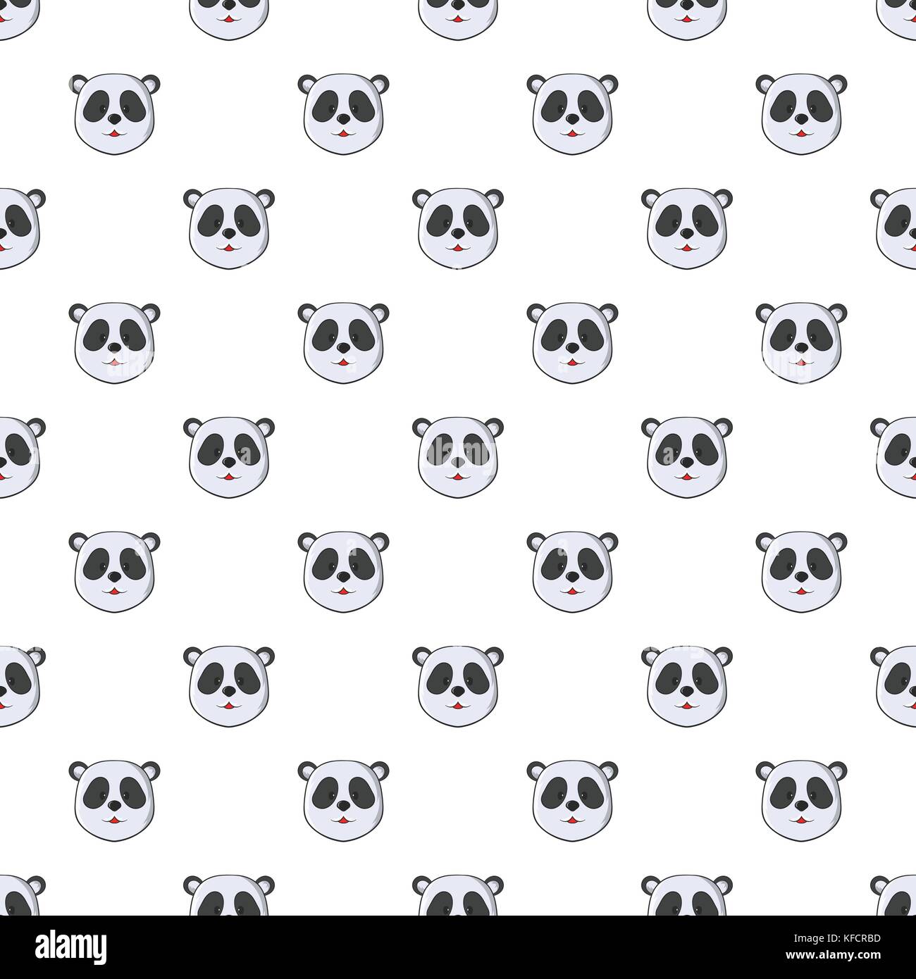 Head of panda pattern, cartoon style Stock Vector Image & Art - Alamy