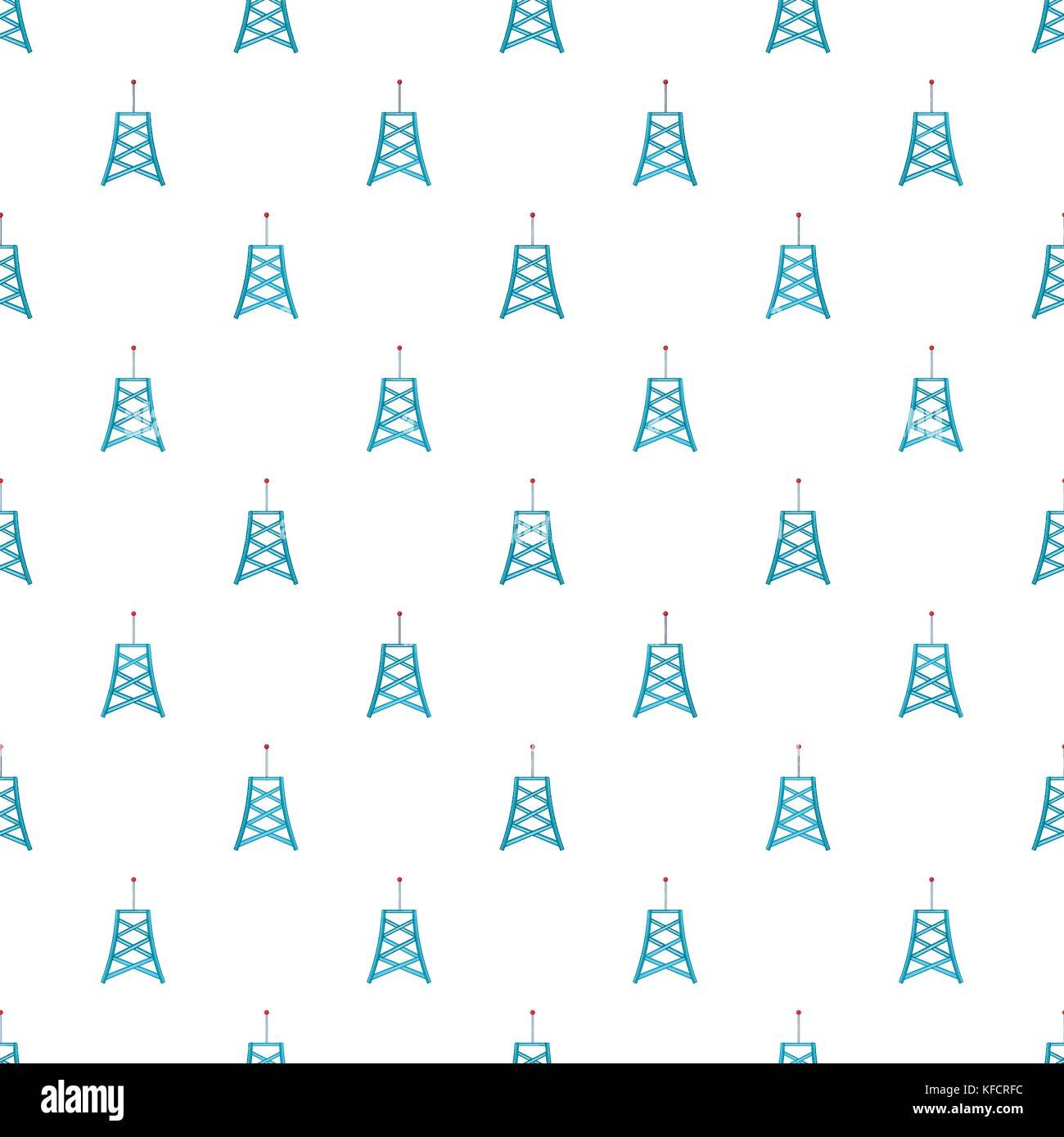 Wireless connection tower pattern, cartoon style Stock Vector Image ...