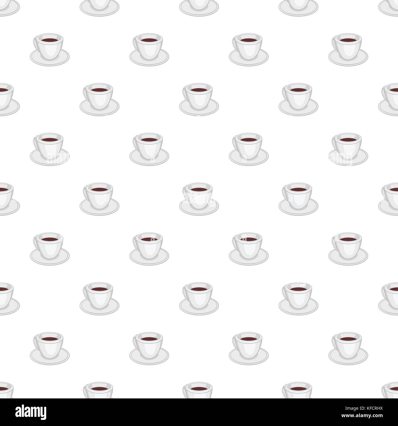 White cup of coffee pattern, cartoon style Stock Vector Image & Art - Alamy