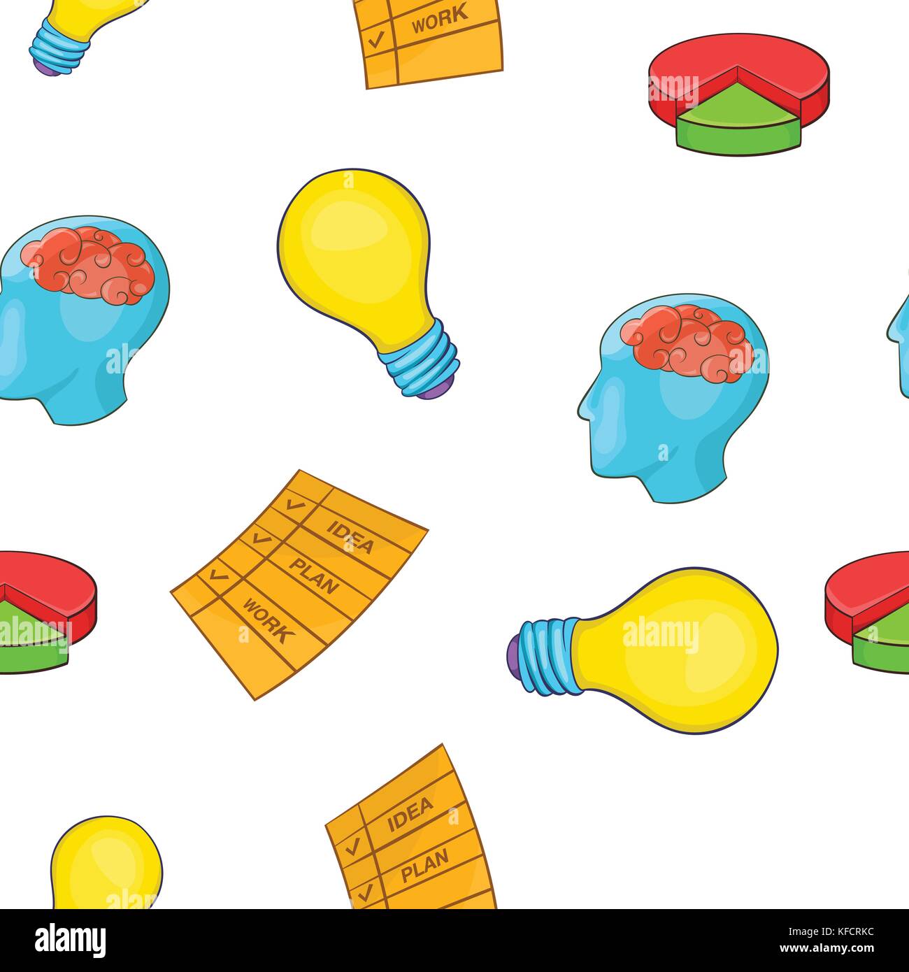 Office work pattern, cartoon style Stock Vector Image & Art - Alamy