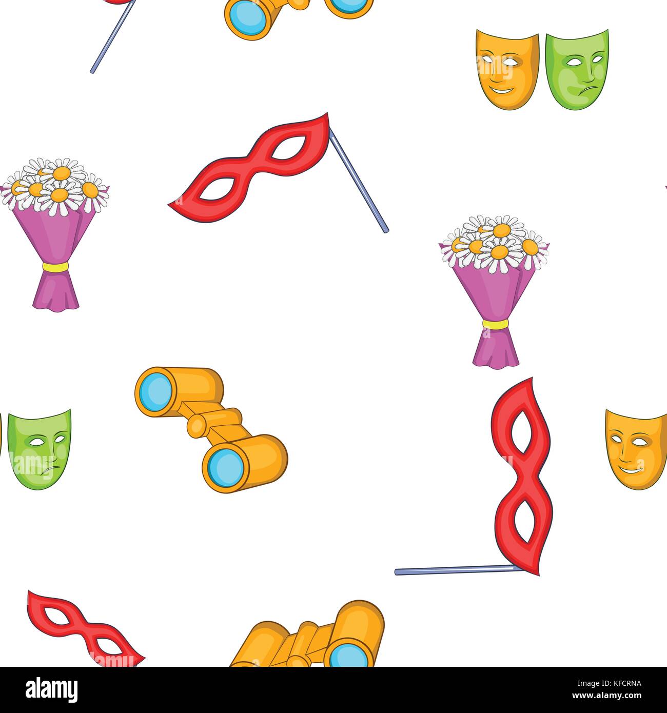 Theater elements pattern, cartoon style Stock Vector Image & Art - Alamy