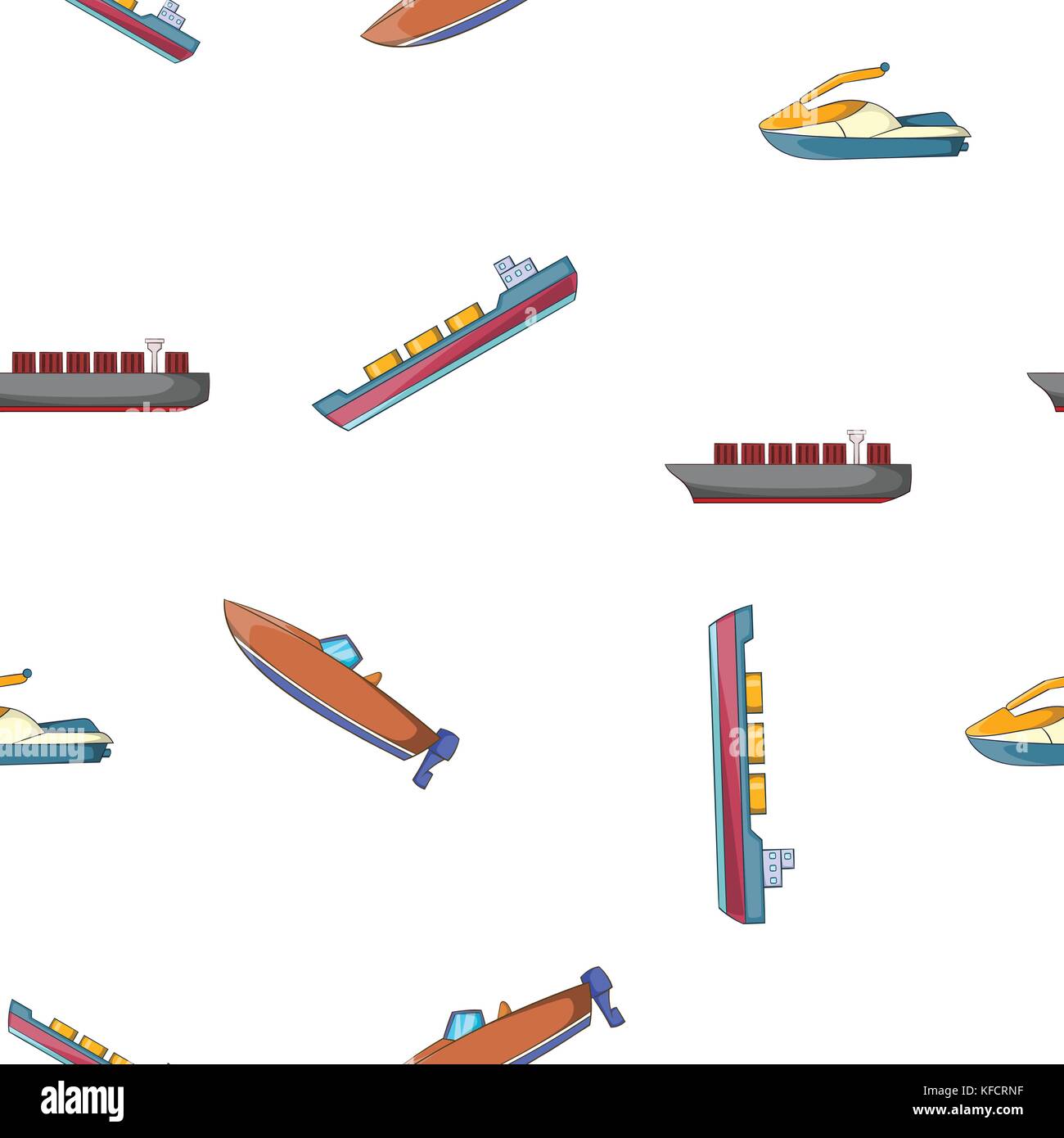 Ships pattern, cartoon style Stock Vector Image & Art - Alamy