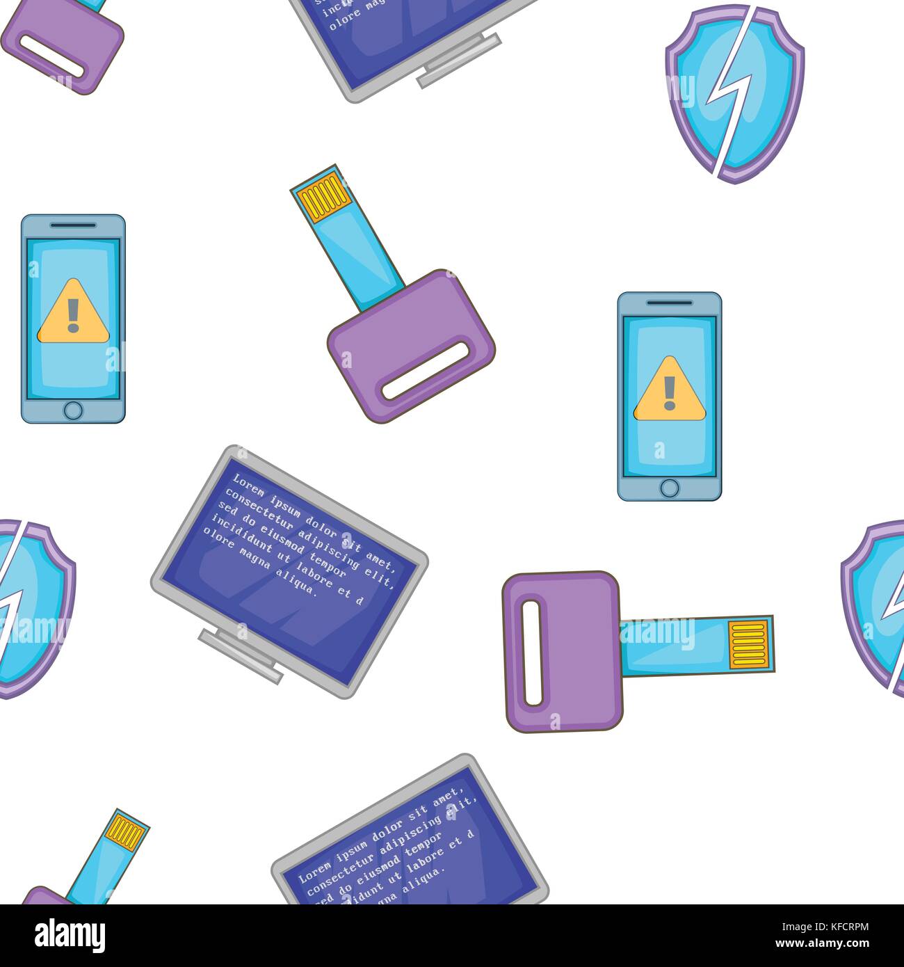 Hacking elements pattern, cartoon style Stock Vector Image & Art - Alamy