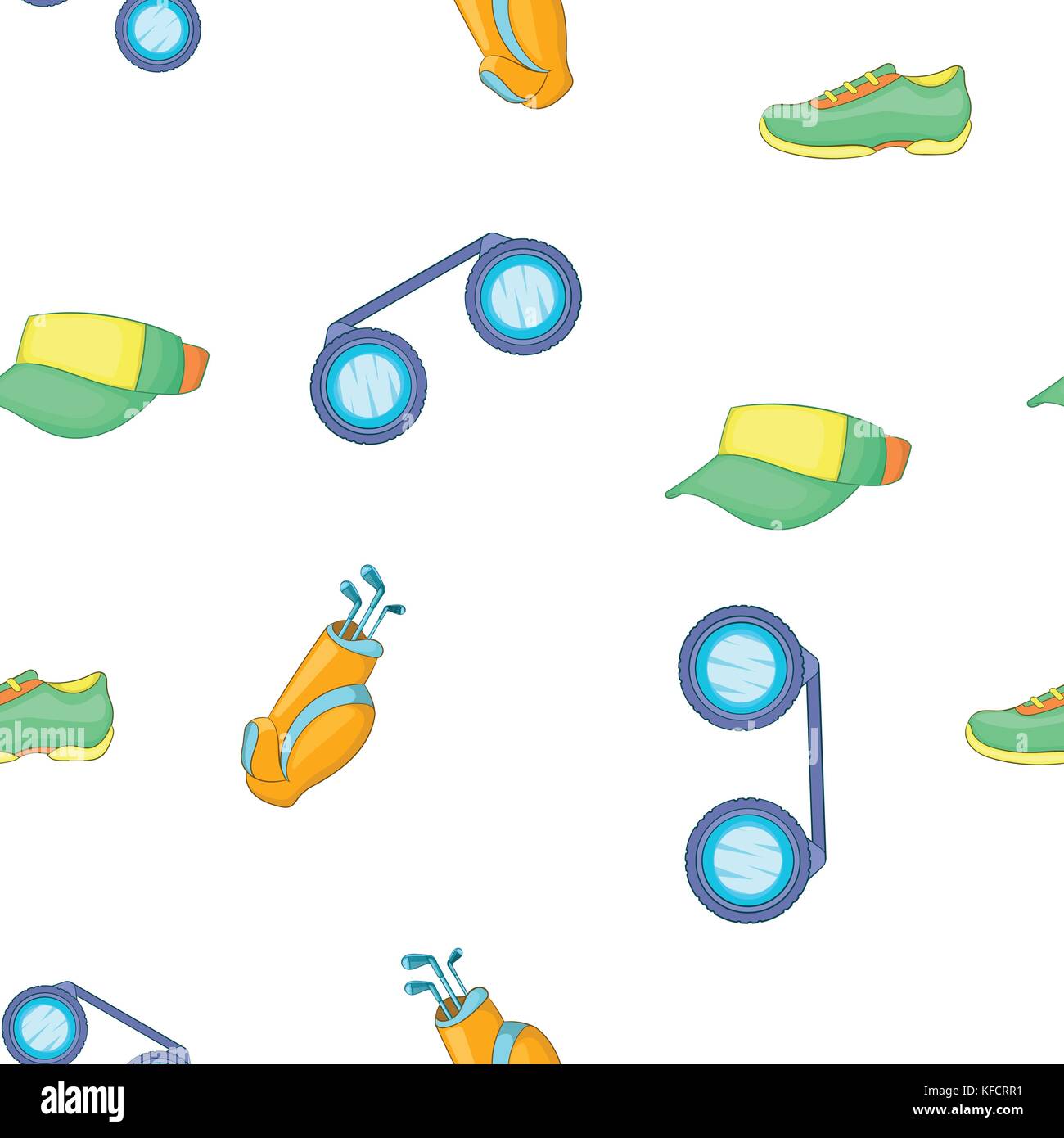 Golf sport pattern, cartoon style Stock Vector Image & Art - Alamy