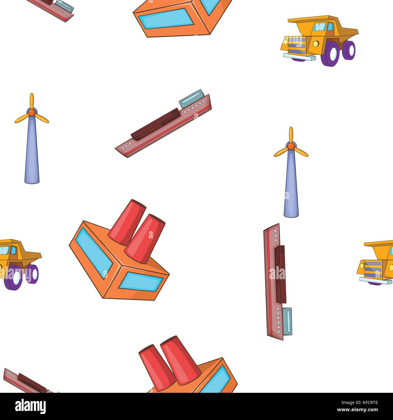 Energy industry pattern, cartoon style Stock Vector Image & Art - Alamy