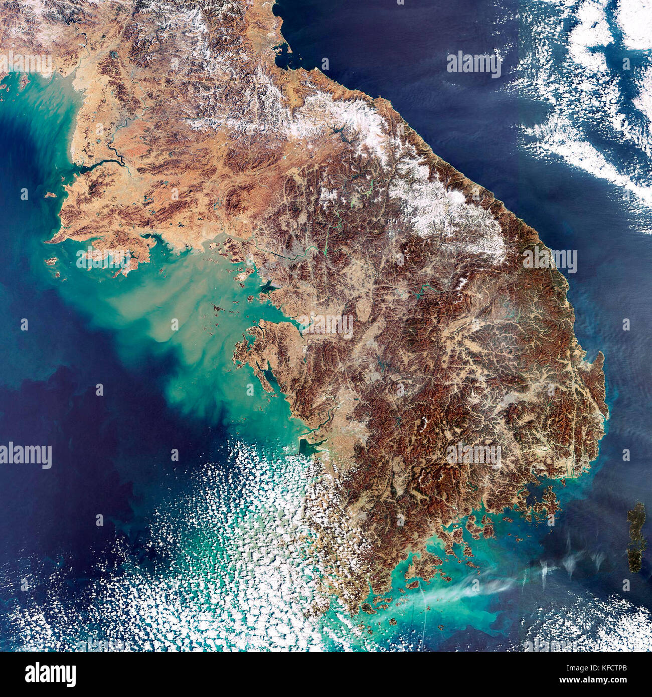 The Korean Peninsula, highlighted in this image acquired on 11 February ...