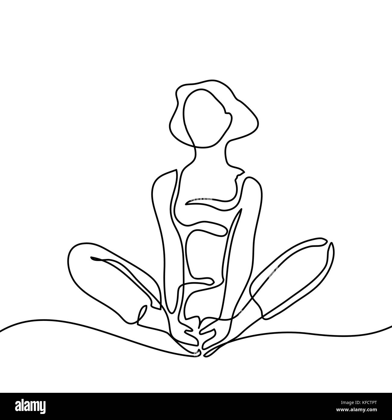 Lotus Pose Drawing