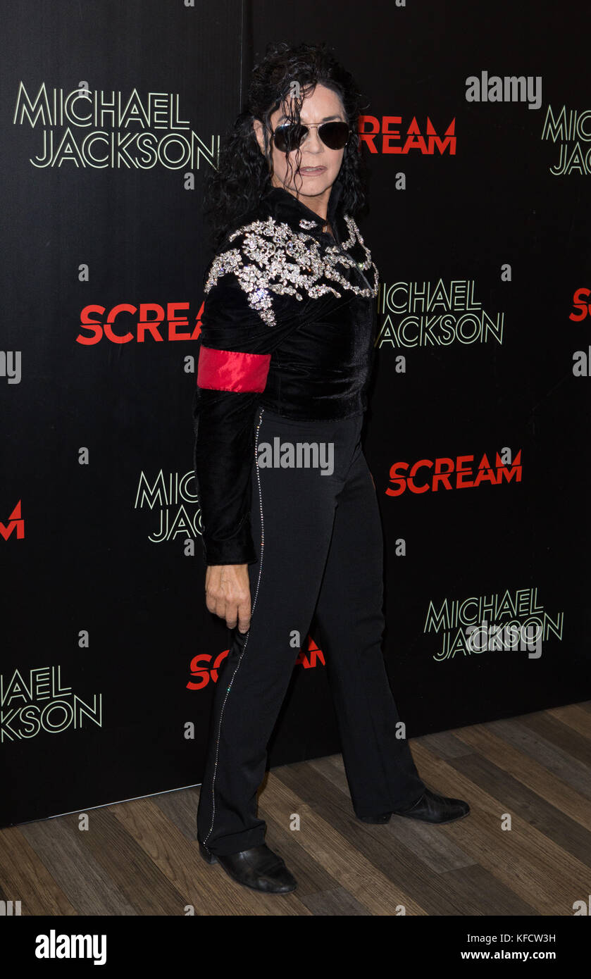 Guests attend the launch of the new Michael Jackson album ‘Scream’ with ...