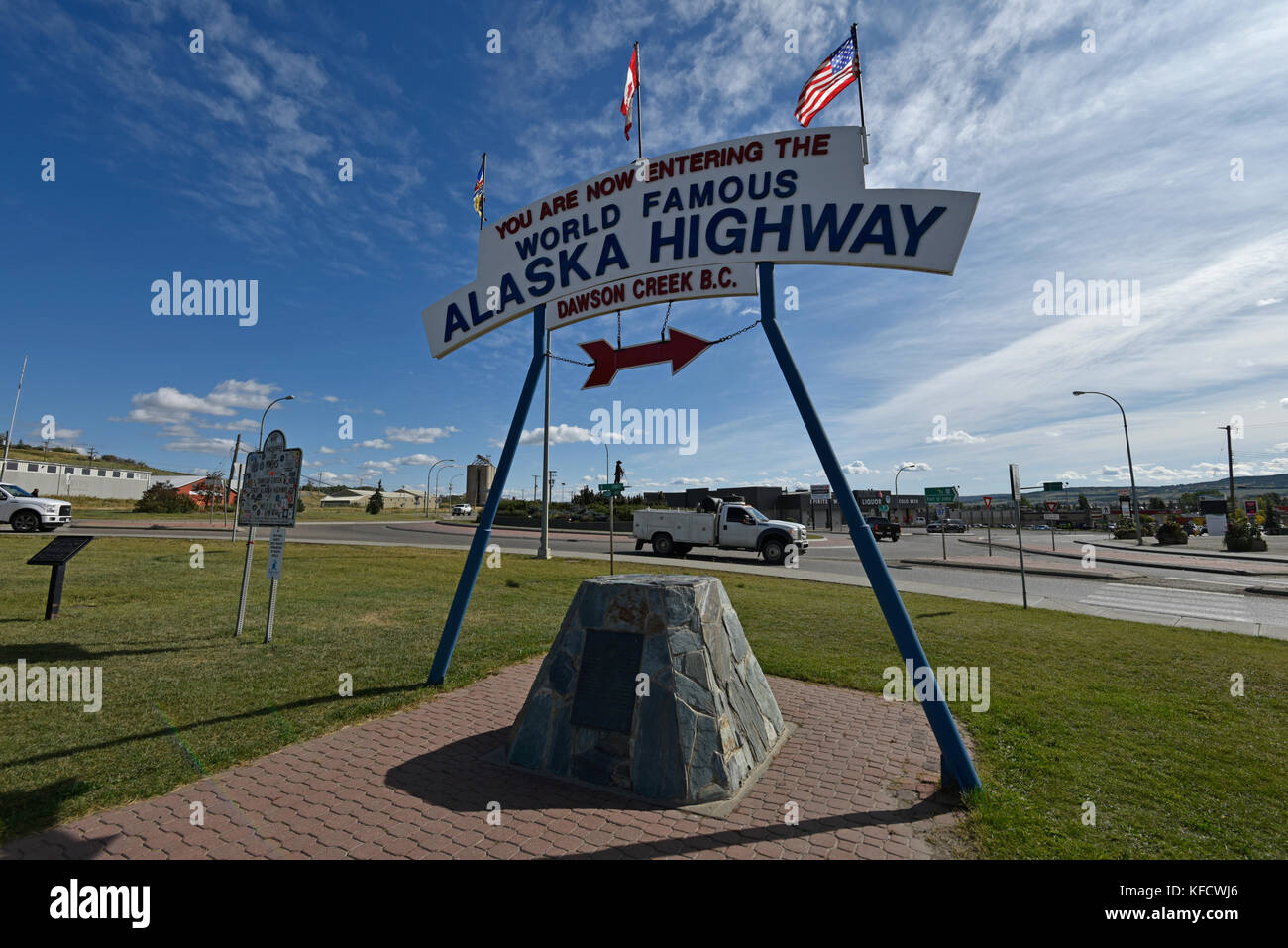 Dawson Creek, Alcan, Alaska Highway, British Columbia, Canada Stock ...