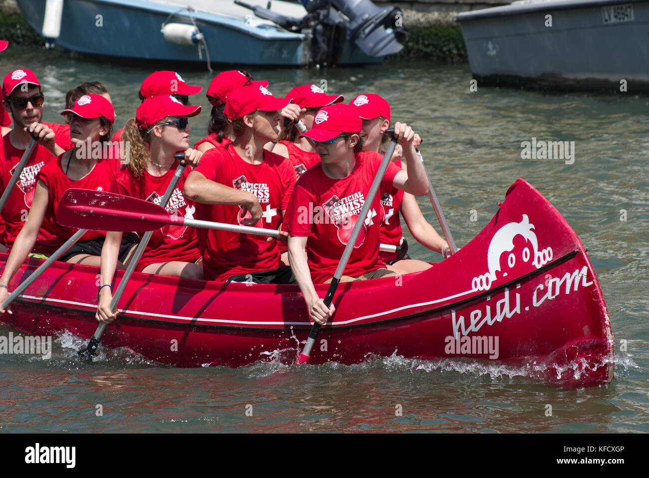 VENICE, ITALY - JUNE 4, 2017: 43rd edition of the Vogalonga race ...