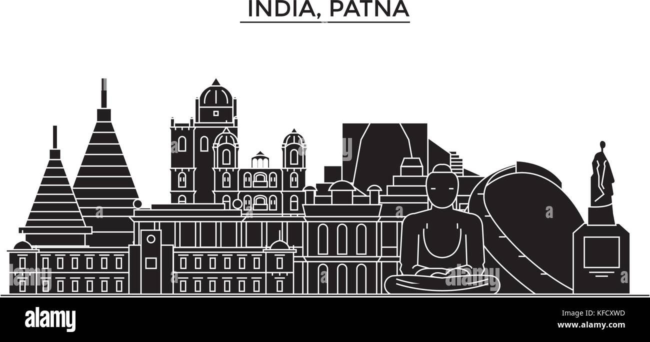 India, Patna architecture urban skyline with landmarks, cityscape ...