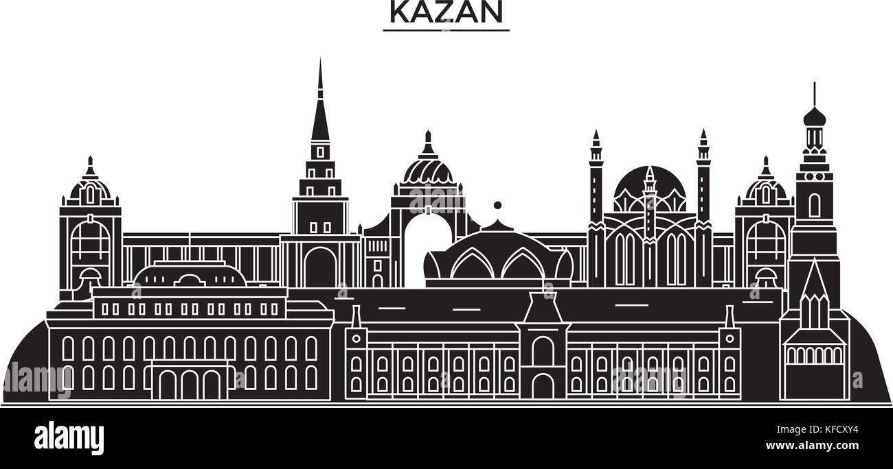 Russia, Kazan architecture urban skyline with landmarks, cityscape ...
